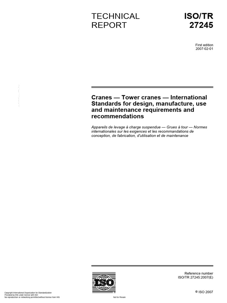 ISO TR 27245-2007 | PDF | International Organization For ...