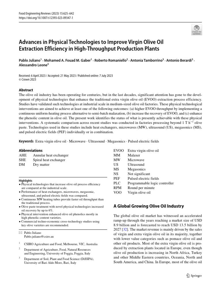 Advances in Physical technologies | PDF | Ultrasound | Olive