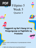 Filipino 5 Worksheet - Realon, J | PDF