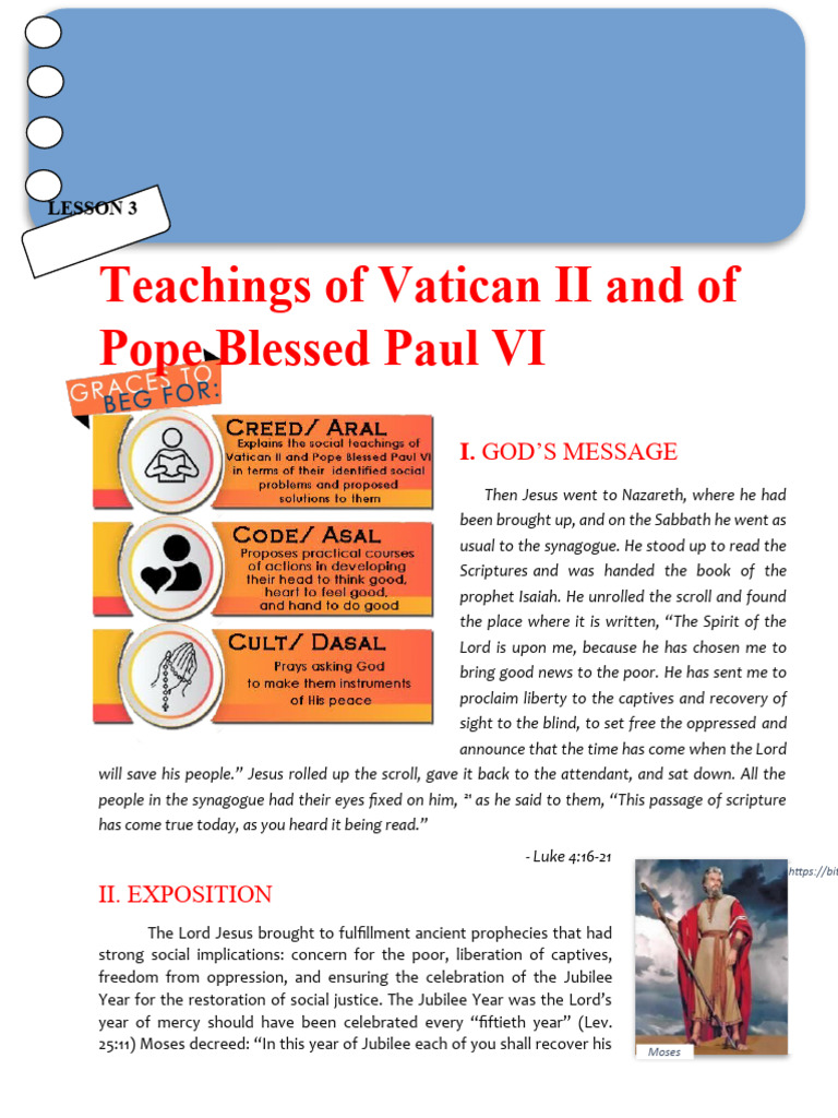 CST Lesson 3 | PDF | Catholic Social Teaching | Catholic Church