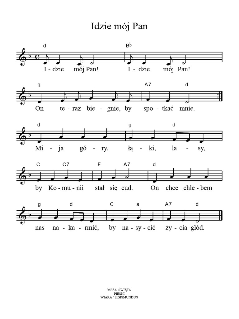 Idzie Moj Pan | PDF