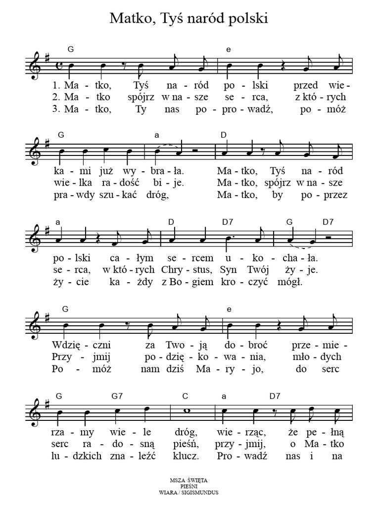 Matko Tys Narod Polski | PDF