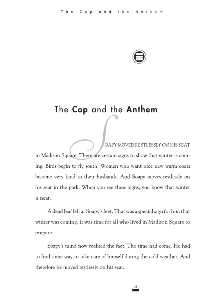 O'Henry-The Cop and The Anthem | PDF