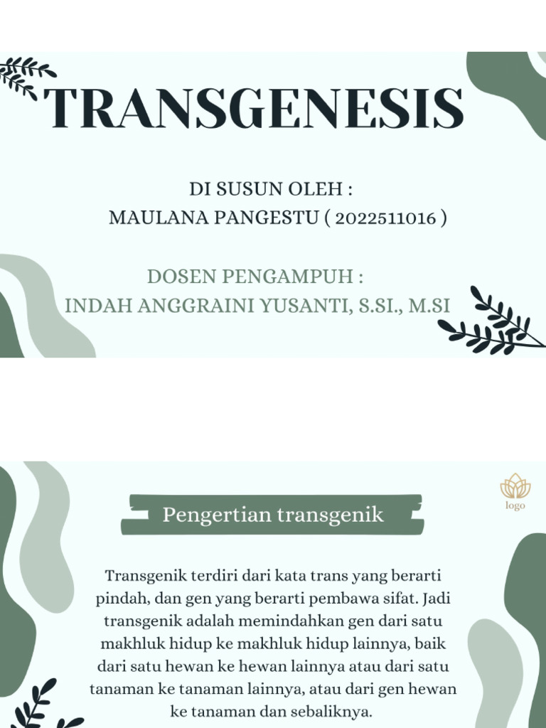 Transgenesis - Maulana | PDF