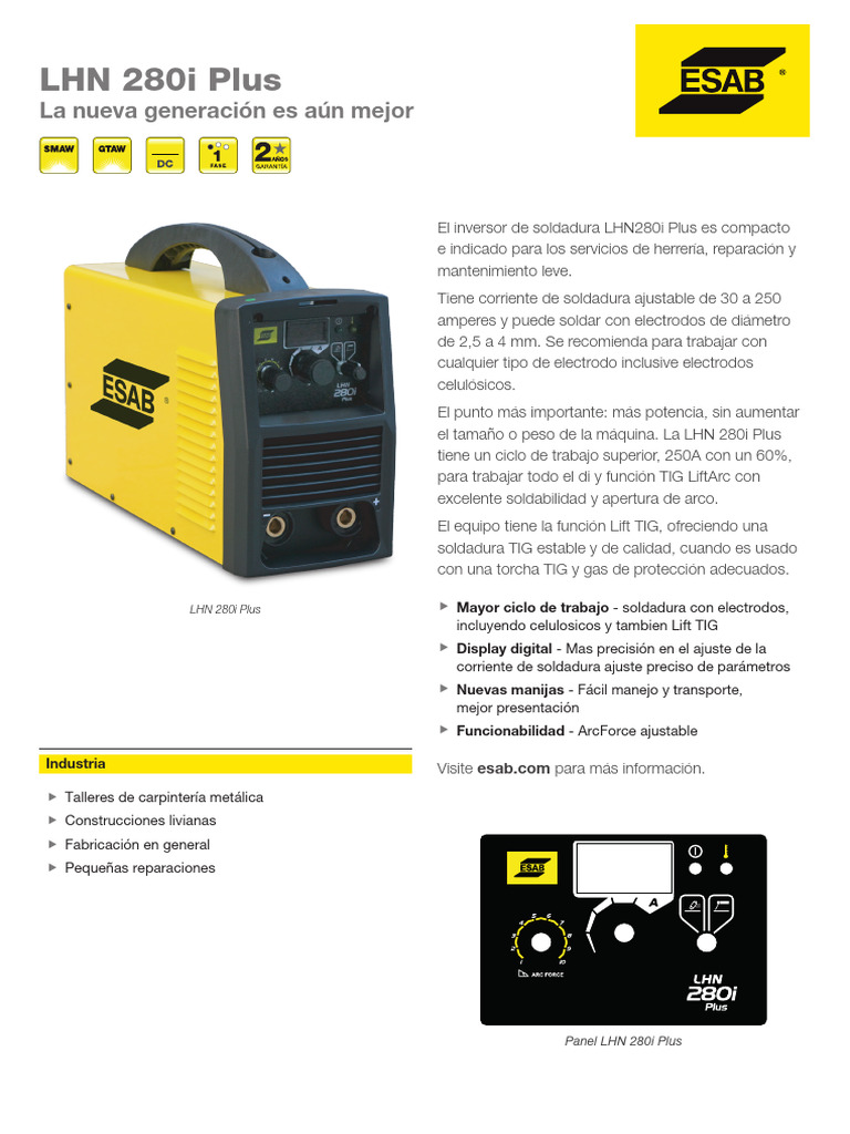 Lhn 280i Plus_co Def | PDF | Soldadura | Construcción