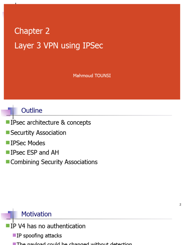 Chapter2-Layer 3 VPN using IPSec-revised-final | PDF | Internet Protocols | Transmission Control ...