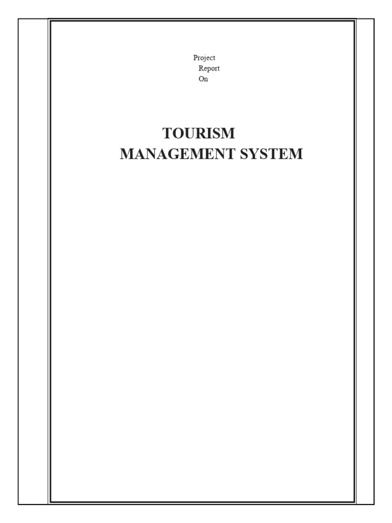 Tourism Management System Project Report On | PDF | Php | Apache Http ...