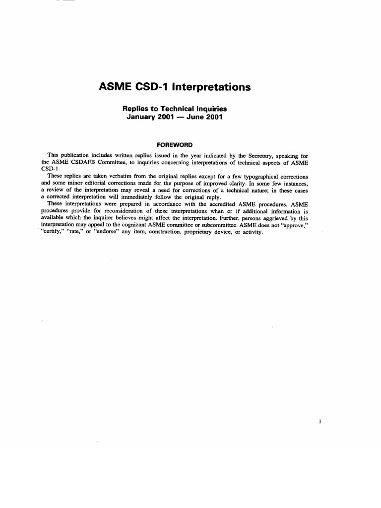 ASME CSD 1 (Interpretation Control & Safety Device For Fired Boiler ...