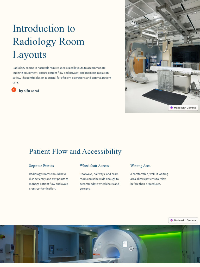 Introduction To Radiology Room Layouts: by Sifu Asrat | PDF | Radiology ...
