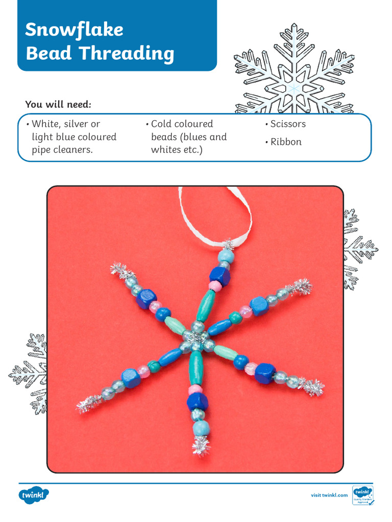 Snowflake Threading Craft Instructions | PDF | Bead | Crafts