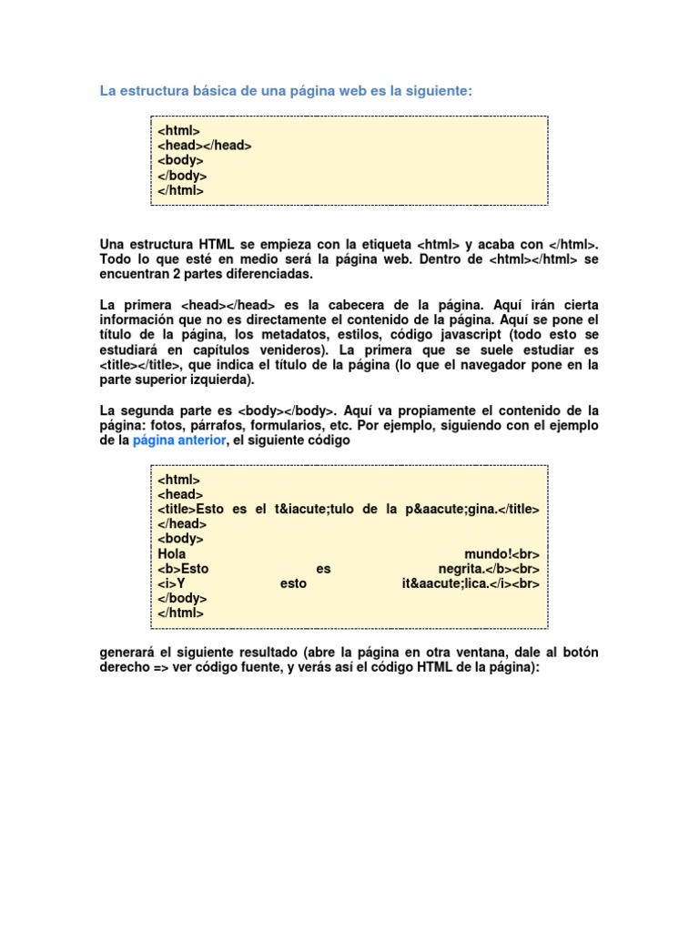 Guía Básica de HTML para Principiantes | PDF | HTML | Red mundial