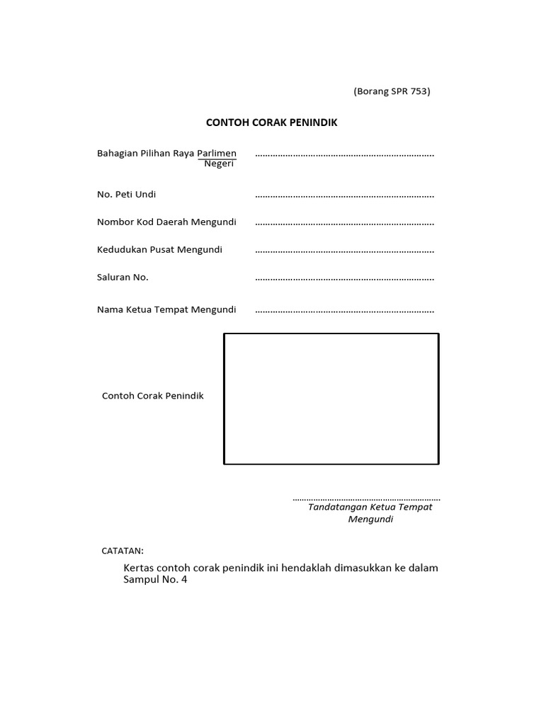 Borang SPR 753 | PDF