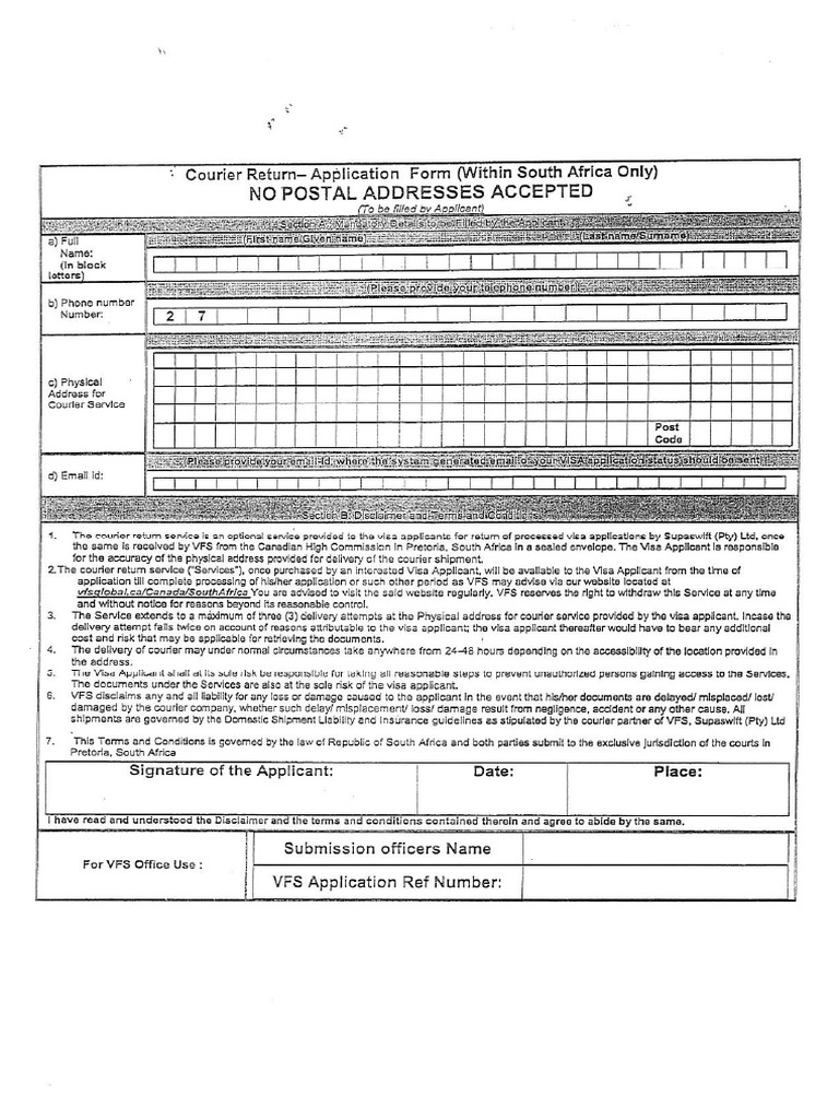 Courier Form | PDF