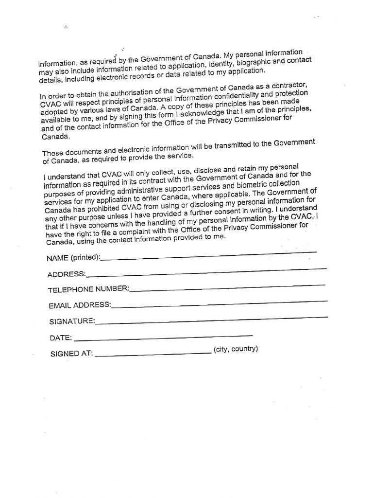 VFS. and Courier Form | PDF