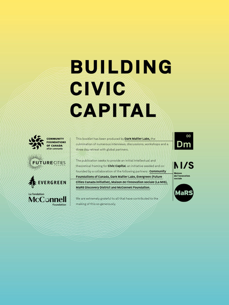 Building Civic Capital - DarkMatterLabs | PDF | Infrastructure | Debt