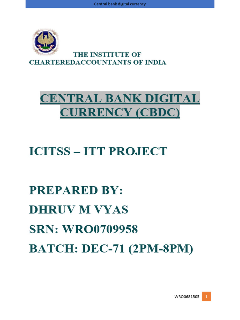 CBDC Word | PDF | Money | Currency