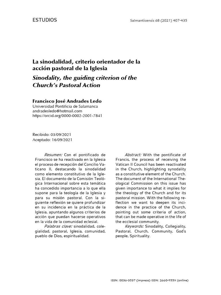 Sinodalidad | PDF | Iglesia Católica | obispo