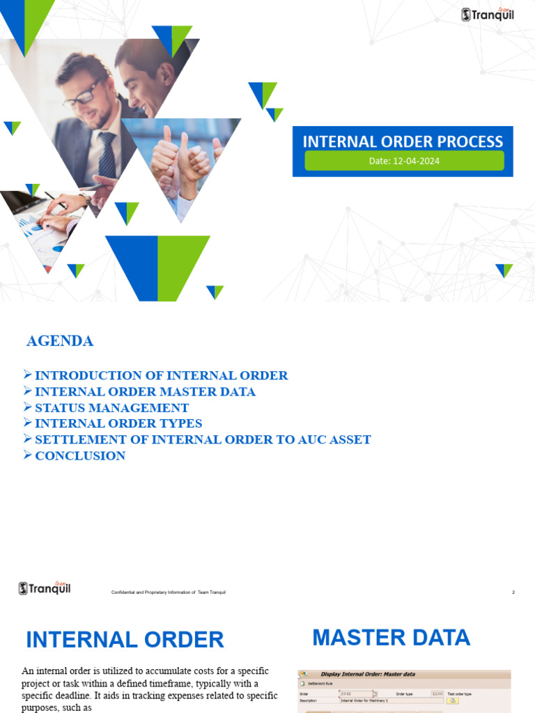 Internal Order 2 | PDF | Expense | Cost