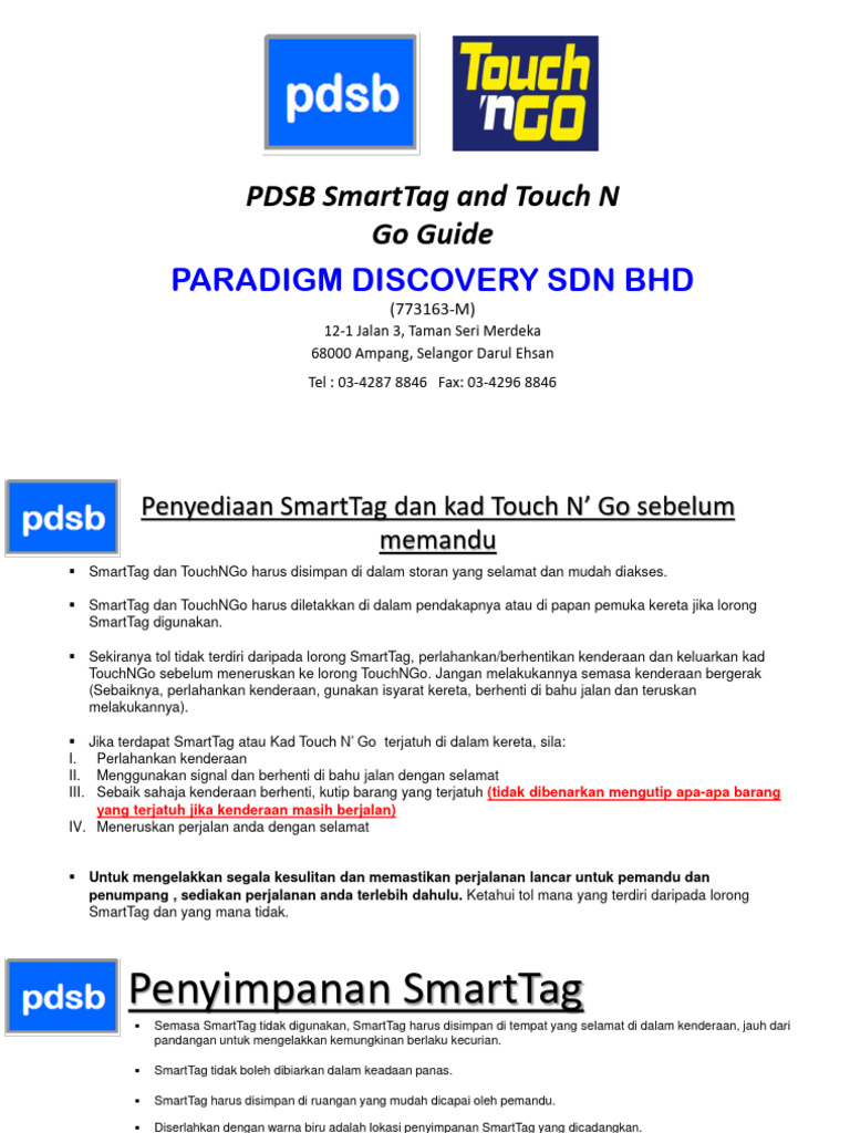 PDSB SmartTag and TNG Driver Guide | PDF