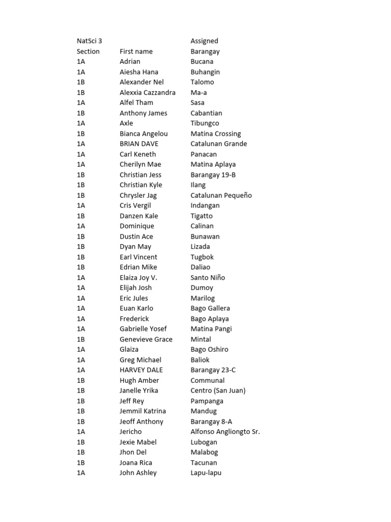 Barangay Mapping Assignment | PDF
