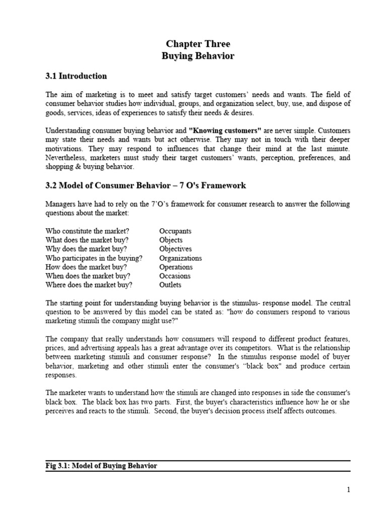 CH 3 | PDF | Behavior | Consumer Behaviour