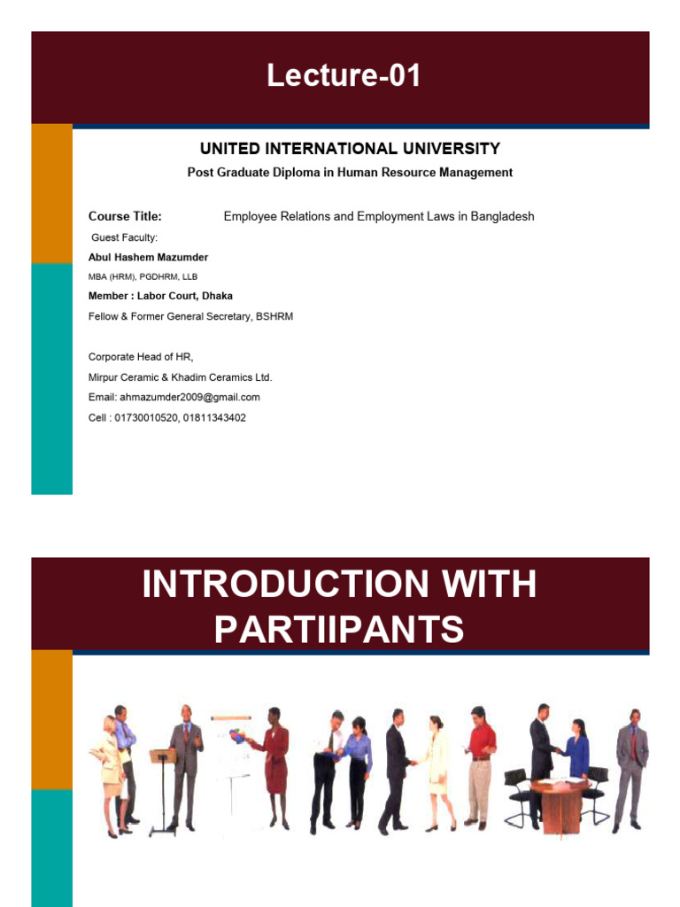 BLA Class 1 Lecture-1 | PDF | Human Resource Management | Employment BLA Class 1 Lecture-1 | PDF | Human Resource Management | Employment
