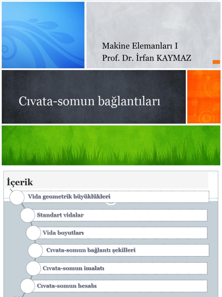Cıvata Somun Bağlantıları | PDF