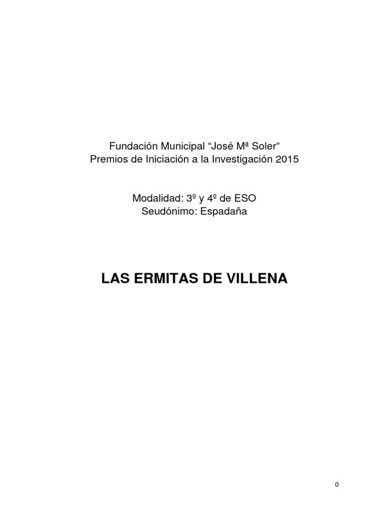 Ermitas Históricas de Villena: Un Patrimonio | PDF | Castillo
