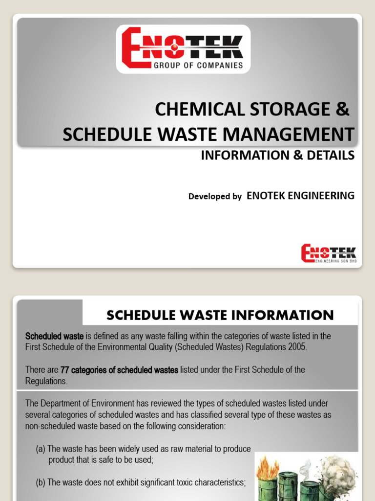 Briefing - Basic Schedule Waste - Rev 01 | PDF | Waste | Toxicity