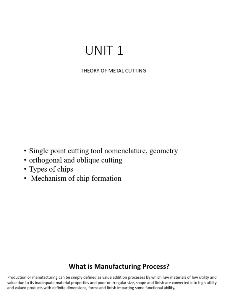 Unit 1 MP2 | PDF | Wear | Machining