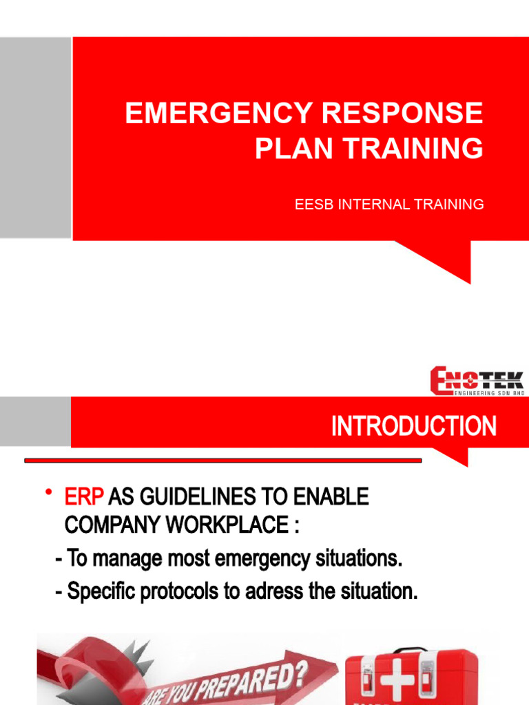 Emergency Response Plan Training Guide | PDF | Emergency | First Aid