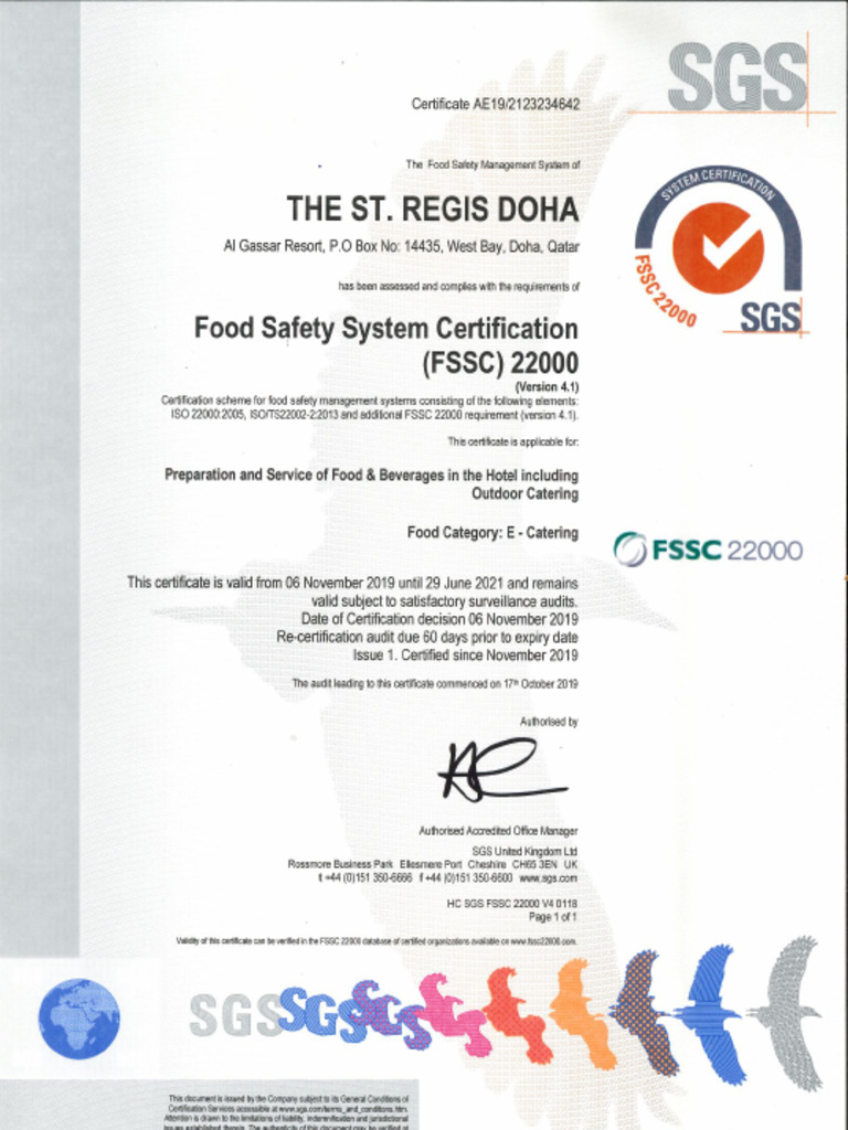 FSSC 22000 Certificate | PDF