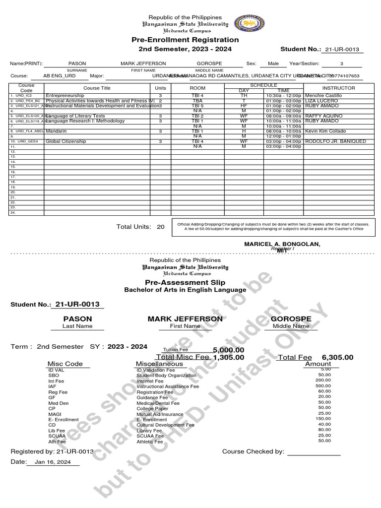 Enrollment Form | PDF