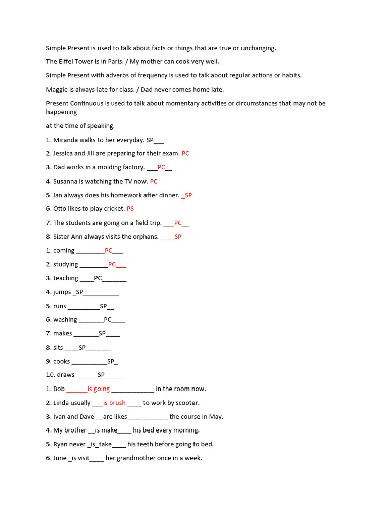 Simple Present | PDF