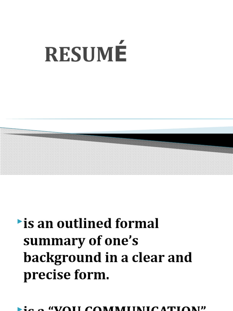 Resumé | Download Free PDF | Résumé | Information
