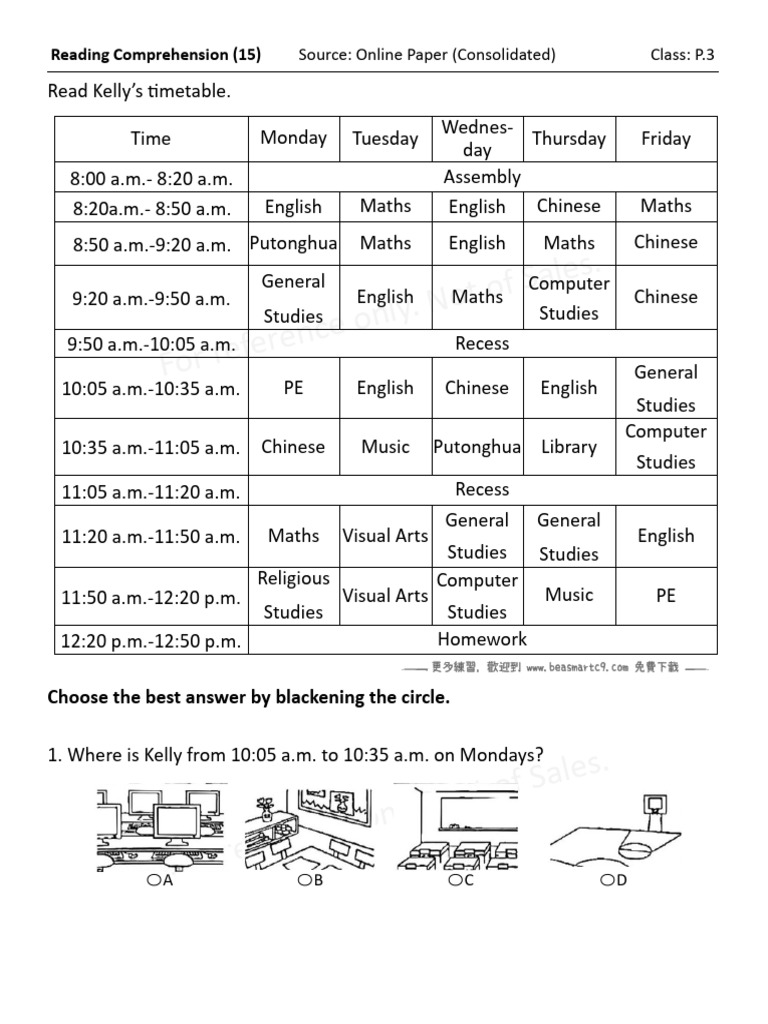 15-21 P3 Reading Comprehension | PDF