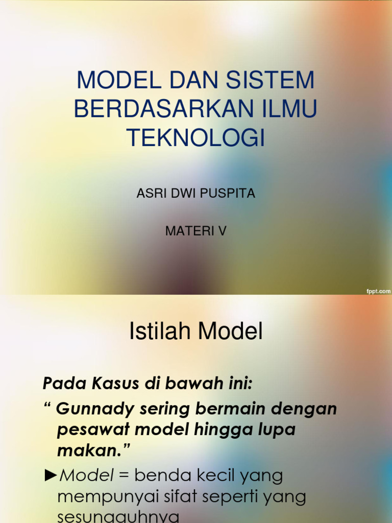 Model dan Sistem dalam Teknologi | PDF | Seni | Teknologi & Rekayasa
