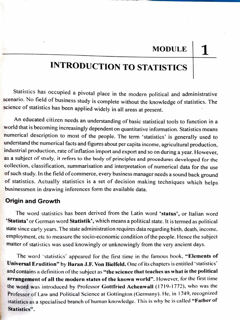 Introduction To Statistics | PDF | Statistics | Scientific Method