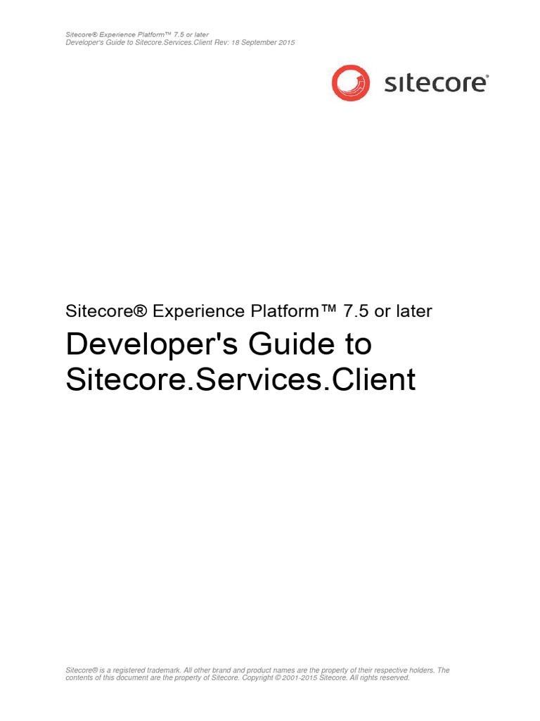 Developers Guide To Sitecore - Services.client sc75 A4 | PDF | Dynamic ... Developers Guide To Sitecore - Services.client sc75 A4 | PDF | Dynamic ...