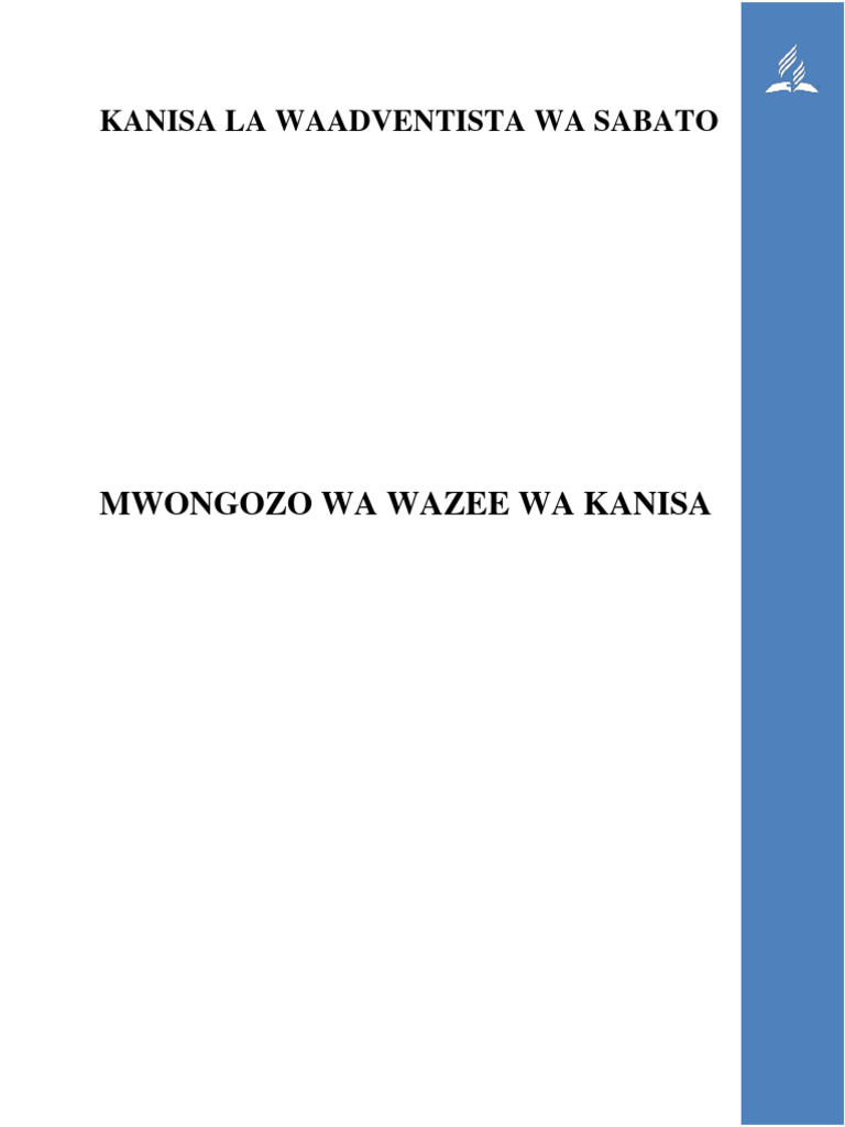 Mwongozo Wa Mzee Wa Kanisa | PDF