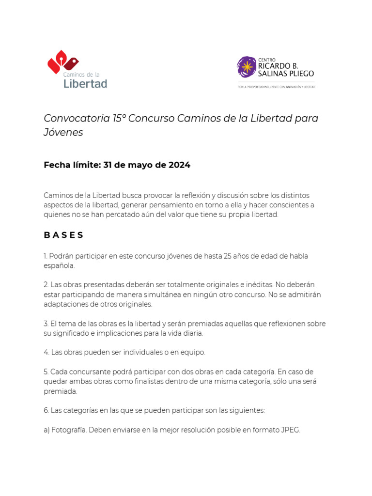 Bases Concurso | PDF | Documento de identidad