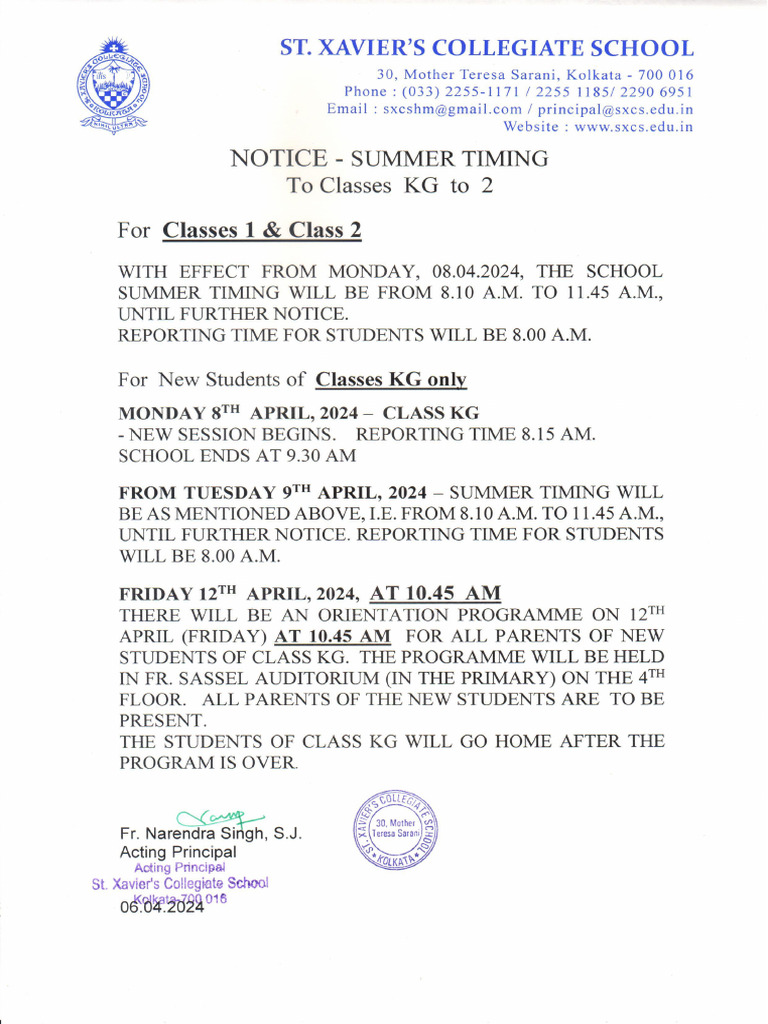 Notice To Parents - 06042024 | PDF