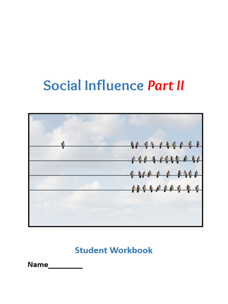 Social Influence Part II Student Workbook.docx | PDF | Schema ...