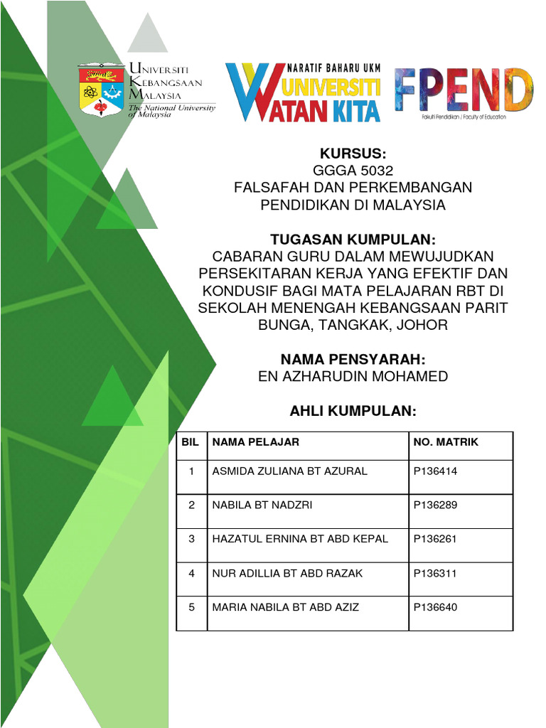 111kumpulan 10 Falsafah Dan Perkembangan Pendidikan Di Malaysia Pdf