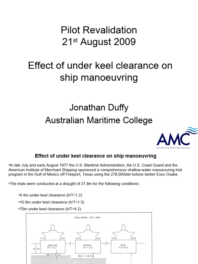 Under Keel Clearance Impact on Ship Maneuvering | PDF | Propeller | Rudder