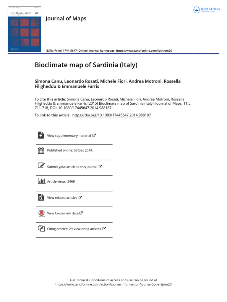 Bioclimate Map of Sardinia Italy | PDF | Root Mean Square Deviation ...