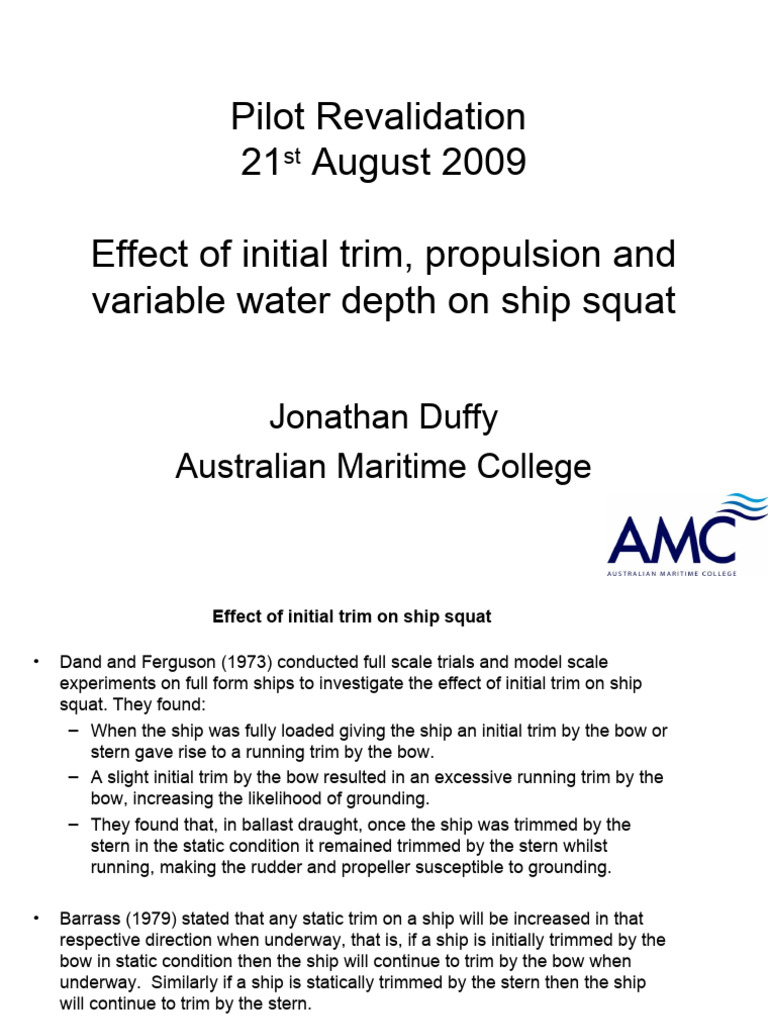 Topic 3 Initial Trim, Propulsion, Variable Depth | PDF | Thrust | Ships