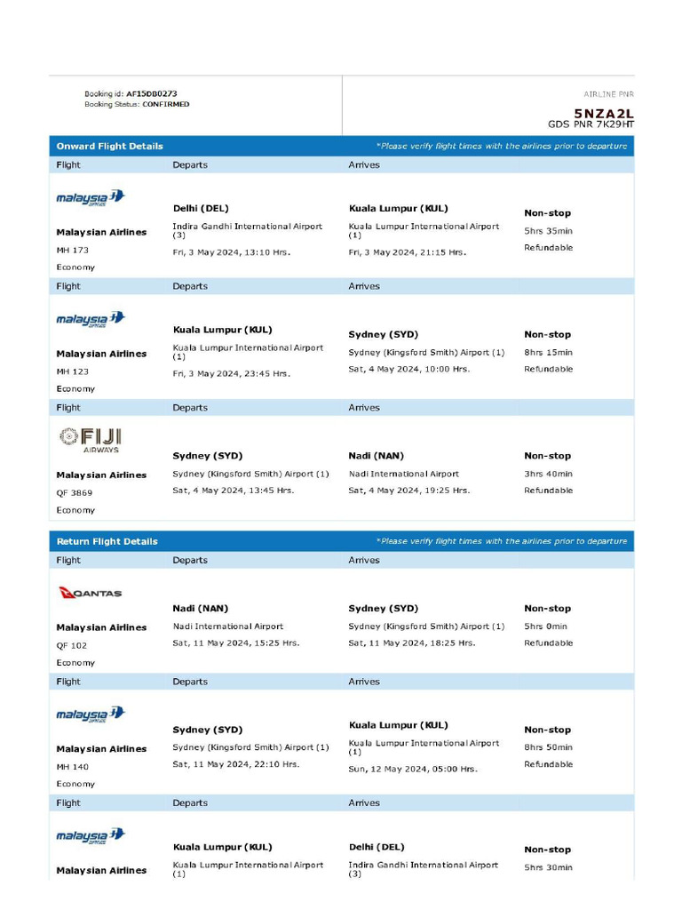 Flight Ticket | PDF