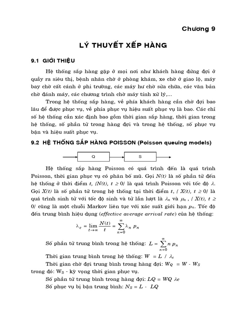 CH09-Lý thuyết xếp hàng | PDF