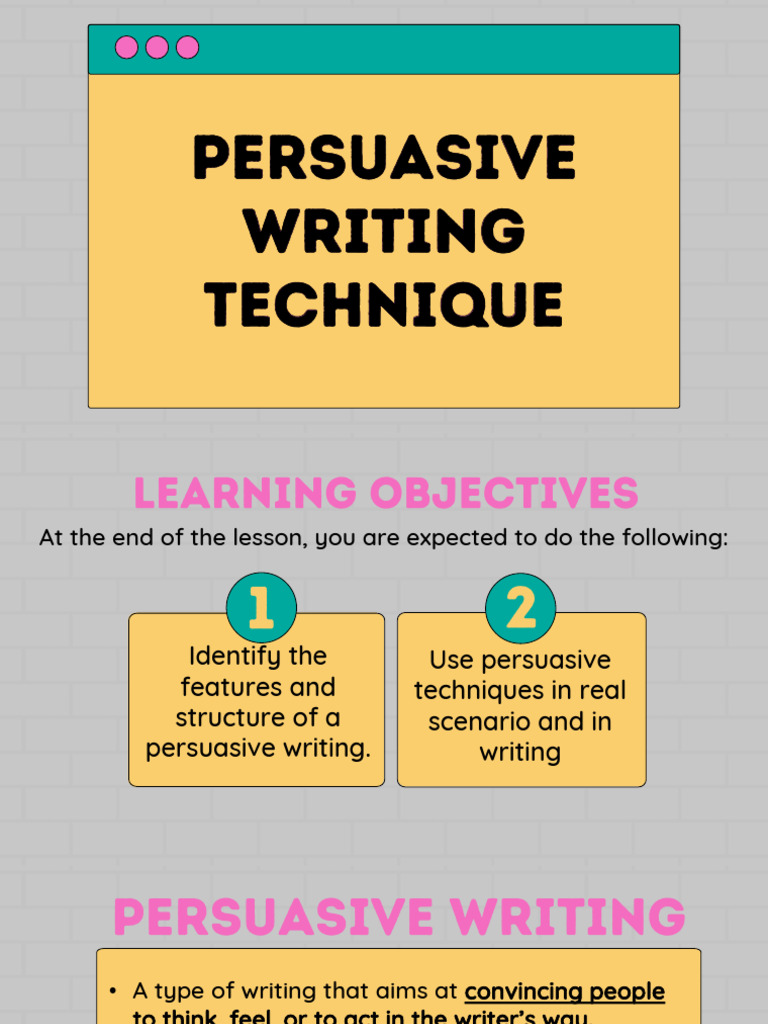 Features of Persuasive Writing | PDF | Smoking | Habits